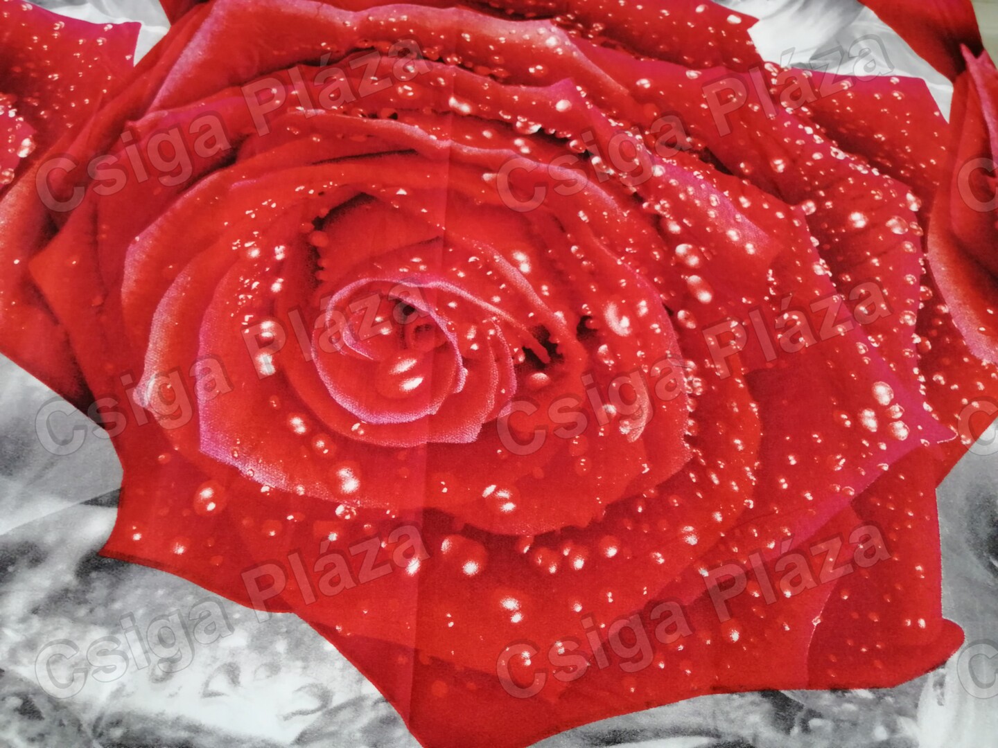 Piros rózsa 7 részes ágyneműhuzat | 7 részes 5D ágynemű garnitúra | 7 ...